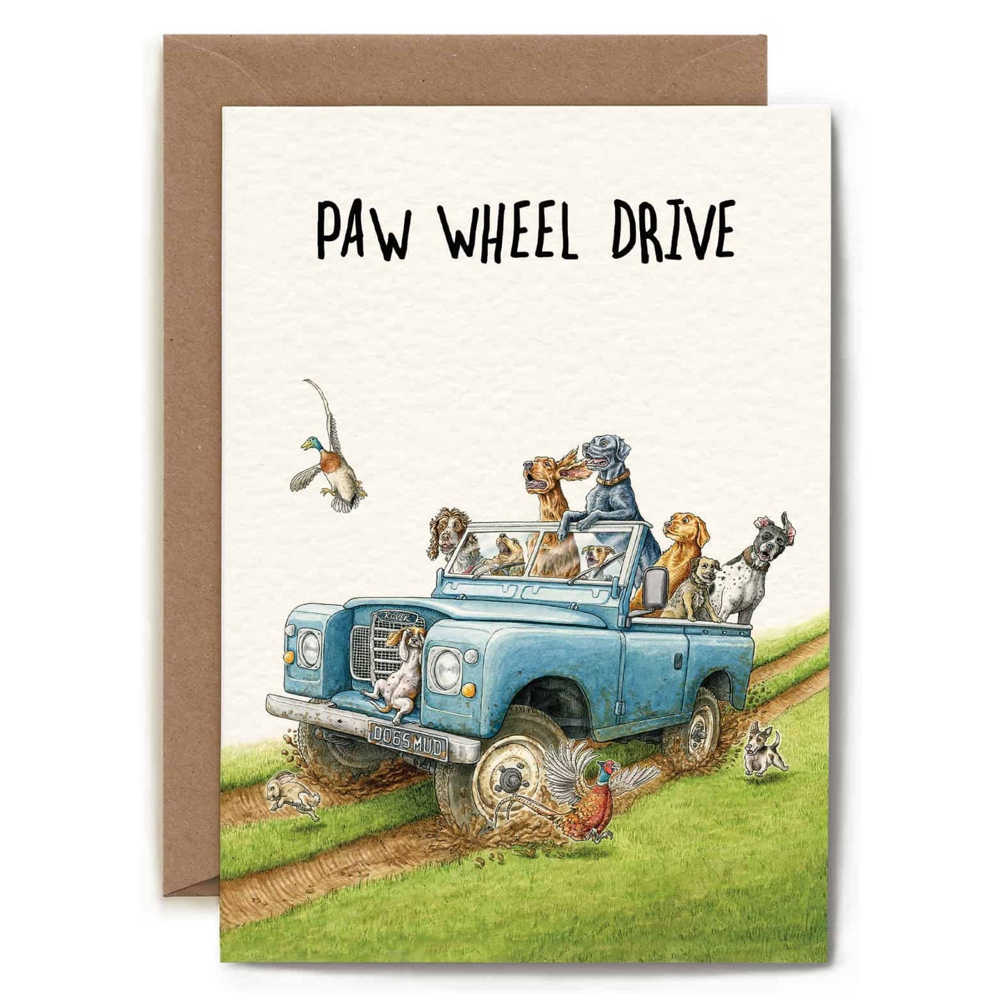 Paw Wheel Drive Card - Everyday Card - Funny – Cheshire Country Store